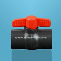 China Household Usage Red PVC Octagonal Ball Valve with Long Handle in Straight Through Type for sale