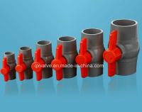 China Household Usage Red PVC Octagonal Ball Valve with Long Handle in Straight Through Type for sale