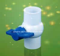 China Blow-Down Valve Plastic Ball Valve Milk White Body Blue Handle Red Handle Type Pn25 for sale