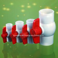 China Fixed Ball Valve Plastic Colombia Blue/Red Long Handle PVC for Water Treatment Plant for sale