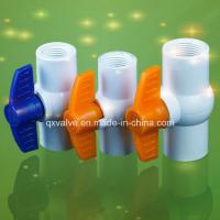 China Fixed Ball Valve Plastic Colombia Blue/Red Long Handle PVC for Water Treatment Plant for sale