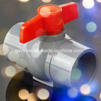 China Fixed Ball Valve Plastic Colombia Blue/Red Long Handle PVC for Water Treatment Plant for sale