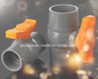 China Fixed Ball Valve Plastic Colombia Blue/Red Long Handle PVC for Water Treatment Plant for sale