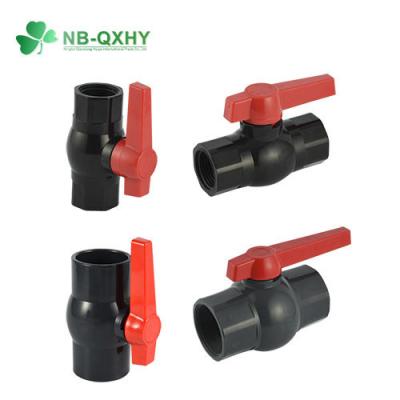 China High Thickness PVC Ball Valve 1.5 Inch Water Valve PVC Gray Plastic Flexible for sale