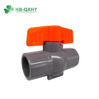 China High Thickness PVC Ball Valve 1.5 Inch Water Valve PVC Gray Plastic Flexible for sale