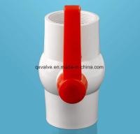 China 40mm X 40mm Slip Full Port Red Handle Lever U-PVC Ball Valve with Straight Channel for sale
