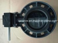 China Low Pressure Pn 1.6mpa PVC Body Butterfly Valve with EPDM Rubber Seal and Performance for sale