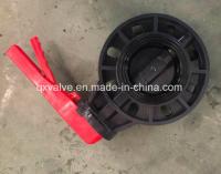 China Low Pressure Pn 1.6mpa PVC Body Butterfly Valve with EPDM Rubber Seal and Performance for sale