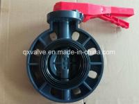 China Low Pressure Pn 1.6mpa PVC Body Butterfly Valve with EPDM Rubber Seal and Performance for sale