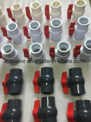 China Plastic Design Professional PVC Ball Valve with Socket and Threaded Application for sale