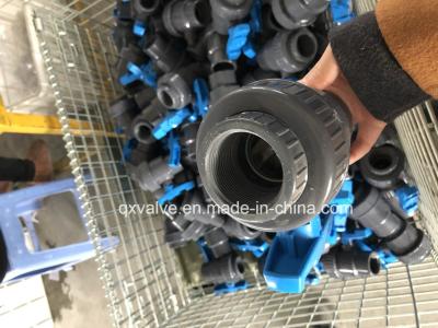 China Industrial Usage UPVC Single Union Ball Valve F/M F/F with Straight Through Type Channel for sale
