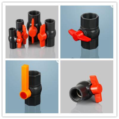 China Plastic Octagonal Ball Valve Dn50 Dn40 PVC Water Butterfly Valve with Glue Connection for sale