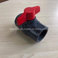 China High Thickness Type Handle Black PVC Octagonal Ball Valve for Water Media for sale