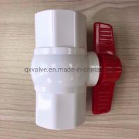 China 110mm White Color PVC Octogonal Ball Valve for Industry in Low Temperature Conditions for sale