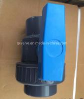 China Socket or Threaded DIN Standard PVC M/F Single Union Ball Valve with Type Handle for sale
