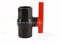 China Socket and Threaded Type UPVC Octagonal Ball Valve with Red Handle 1/2