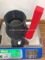 China Socket and Threaded Type UPVC Octagonal Ball Valve with Red Handle 1/2