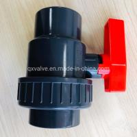 China PVC Single Union Ball Valve DIN Pn16 for Normal Temperature and Shutoff Function for sale