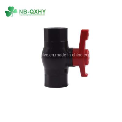 China Black PVC Octagonal Ball Valves with  Seat Seal Manual Driving Mode for sale