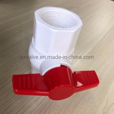 China Household Usage PVC White Octagonal Ball Valve for Irrigation Plastic Female Thread for sale