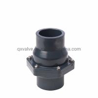 China Water Supply Gray Color PVC Swing Check Valve with ANSI Standard and DDCV Double Lobe for sale