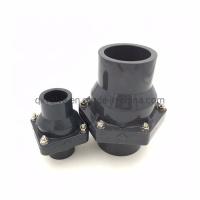 China Water Supply Gray Color PVC Swing Check Valve with ANSI Standard and DDCV Double Lobe for sale