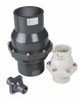 China Water Supply Gray Color PVC Swing Check Valve with ANSI Standard and DDCV Double Lobe for sale