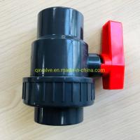 China Normal Temperature Straight Through Type Double Union PVC Ball Valve for Water Supply for sale