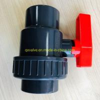 China Plastic PVC Single Union Ball Valve with ABS Handle ISO9001 Pn10 in Middle East Market for sale