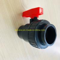 China Plastic PVC Single Union Ball Valve with ABS Handle ISO9001 Pn10 in Middle East Market for sale