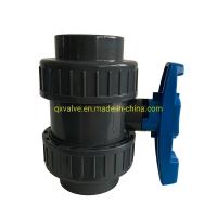 China Irrigation UPVC Single Union Fixed Ball Valve Pn10 Pn16 Channel Straight Through Type for sale