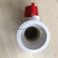 China 1/2 prime prime Inch PVC One Way Ball Valve Red Handle for UV Protection and Industrial for sale