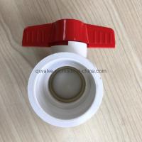 China 1/2 prime prime Inch PVC One Way Ball Valve Red Handle for UV Protection and Industrial for sale