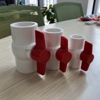 China 1/2 prime prime Inch PVC One Way Ball Valve Red Handle for UV Protection and Industrial for sale