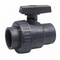 China Water Media PVC Single Double Union Plastic Ball Valve for Easy and Water Supply for sale