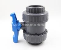 China Shutoff Function Water Valves UPVC Double Union Ball Valve with Manual Driving Mode for sale