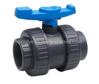 China Shutoff Function Water Valves UPVC Double Union Ball Valve with Manual Driving Mode for sale