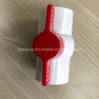 China Plastic 1/2 prime prime Butterfly Handle PVC White Ball Valve with Blow-Down Function for sale