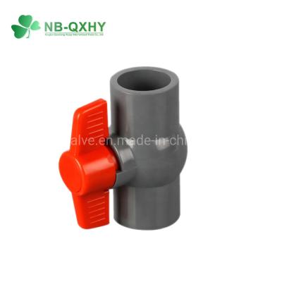 China Chemical Industry PVC Ball Valve with Straight Through Type and Socket Thread End for sale