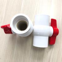 China Chemical Industry PVC Ball Valve with Straight Through Type and Socket Thread End for sale