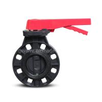 China ANSI 4 Inch Wafer Type CPVC Plastic Butterfly Valve Pn10 for Chemical Flow Management for sale