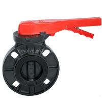 China ANSI 4 Inch Wafer Type CPVC Plastic Butterfly Valve Pn10 for Chemical Flow Management for sale