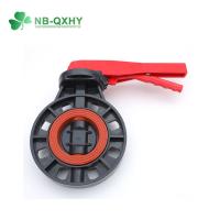 China Customization Industrial Valve Plastic UPVC Butterfly Valve with Fluorinated Rubber Ring for sale