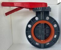 China Customization Industrial Valve Plastic UPVC Butterfly Valve with Fluorinated Rubber Ring for sale