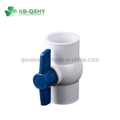 China 2 Inch White PVC Compact Ball Valve with ANSI Standard Low Temperature Compatibility for sale