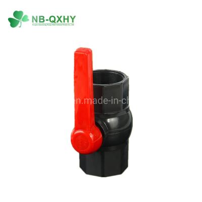 China PVC Octagonal Ball Valve made of Black Plastic with JIS Standard Female Thread for sale