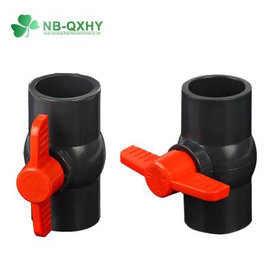 China Manual Driving Mode PVC UPVC 1 prime prime Ball Valve for Water Distribution Pipeline for sale