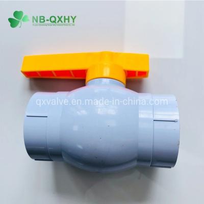 China Manual Operation 2 Inch Porcelain White PVC Ball Valve for Durable and High Thickness for sale