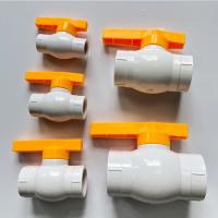 China Manual Operation 2 Inch Porcelain White PVC Ball Valve for Durable and High Thickness for sale