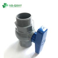 China 1-1/2 prime prime Blue Long Handle Male Female Threaded PVC Octagonal Ball Valve Pn25 for sale